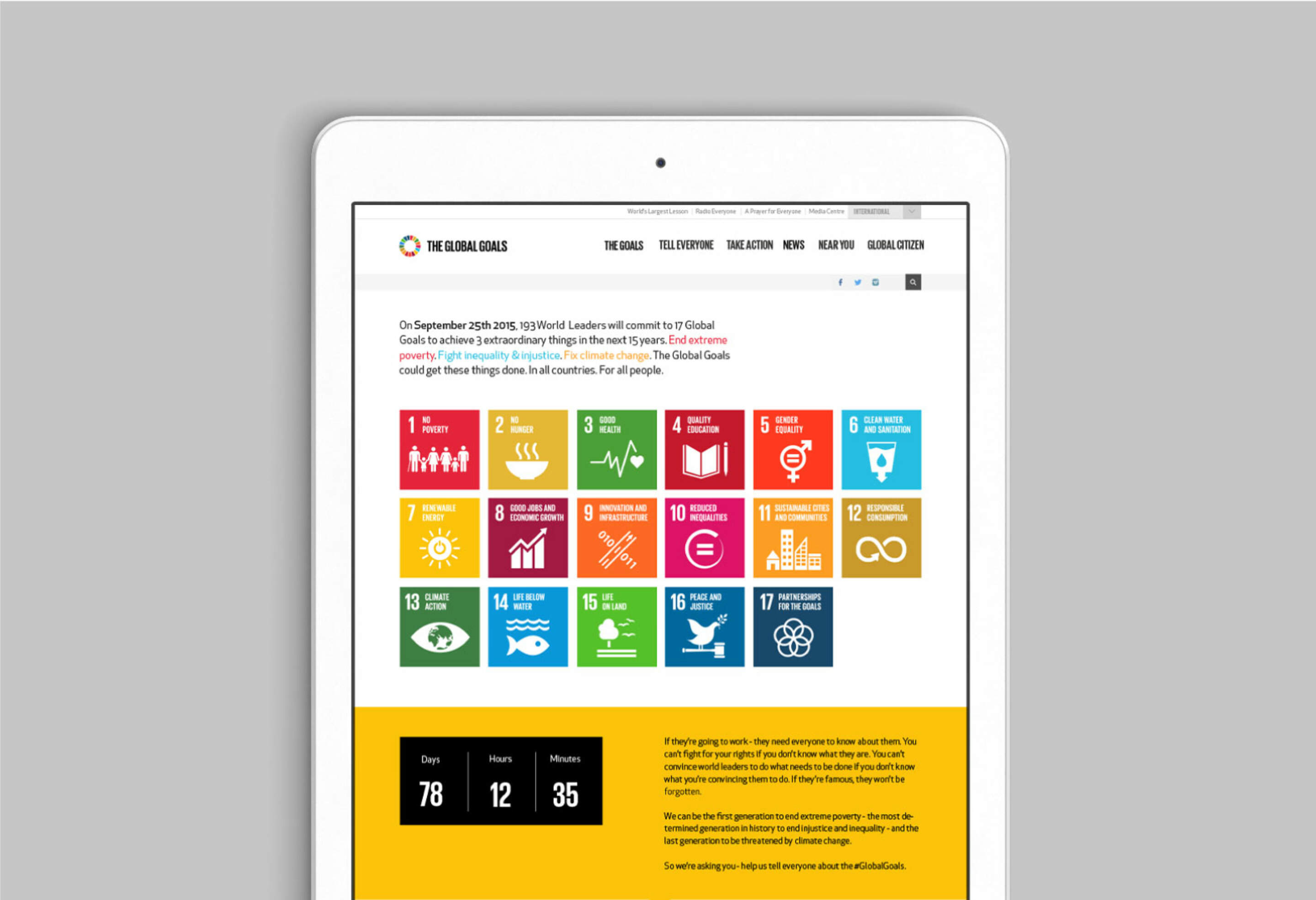 The Global Goals — Fieldwork — A Design and Technology Studio